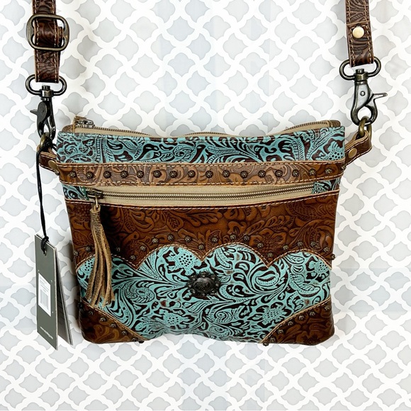 Myra Bag | Bags | Nwt Myra Azure Aesthetic Leather Hairon Crossbody Bag ...